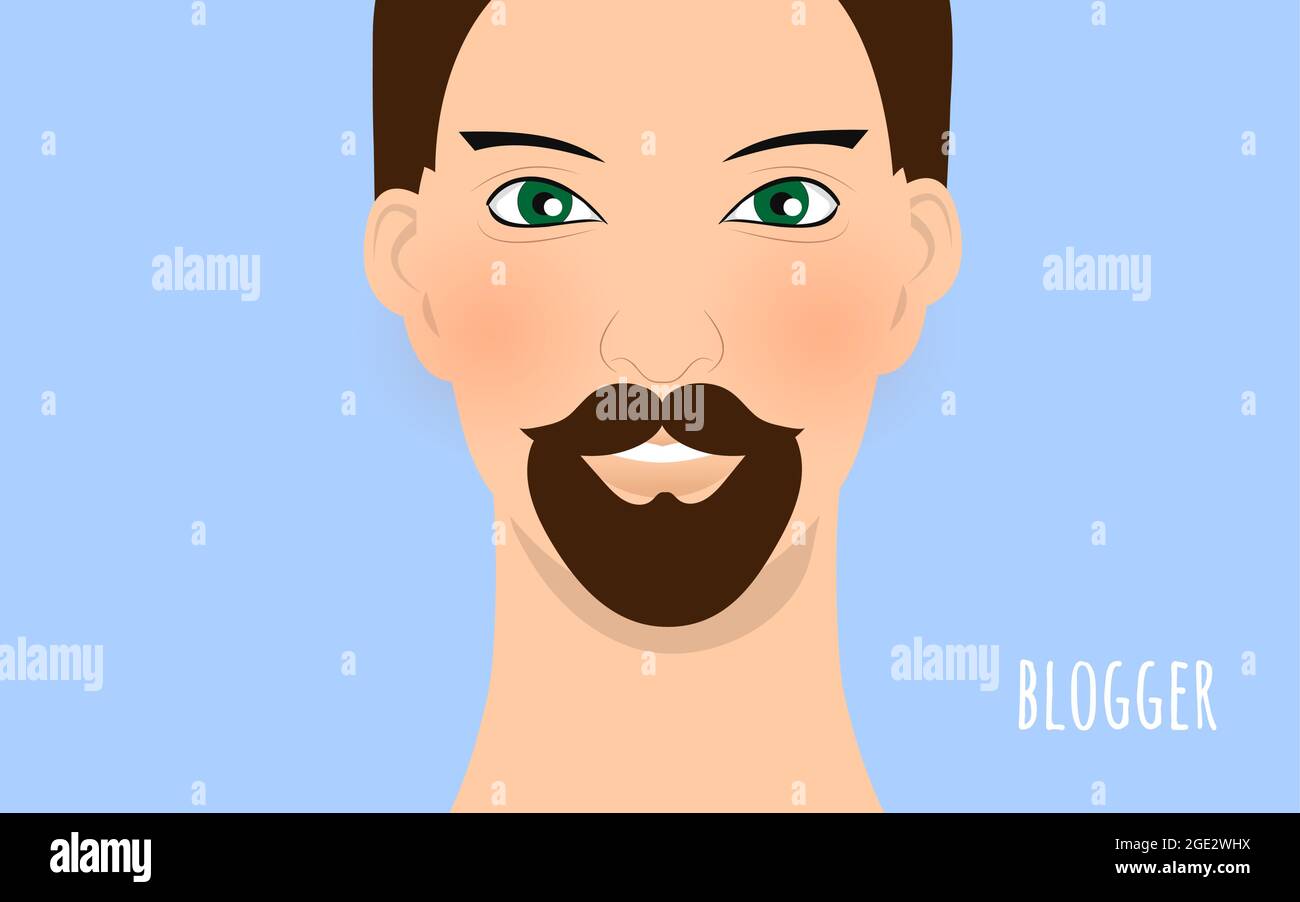 Young man blogger influencer talking Stock Vector Images - Alamy