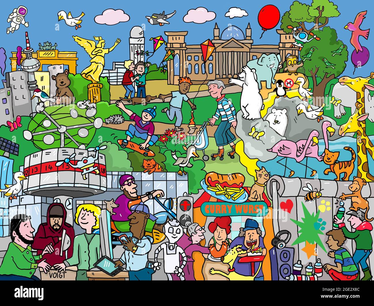 Wimmelbild illustration hi-res stock photography and images - Alamy