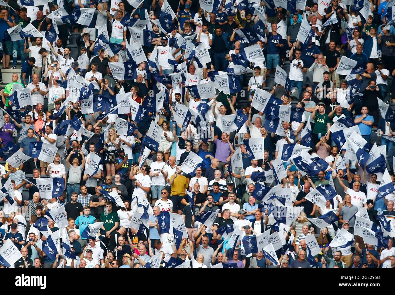 London, England - August 15 :Tottenham Hotspur Flags before kick off ...