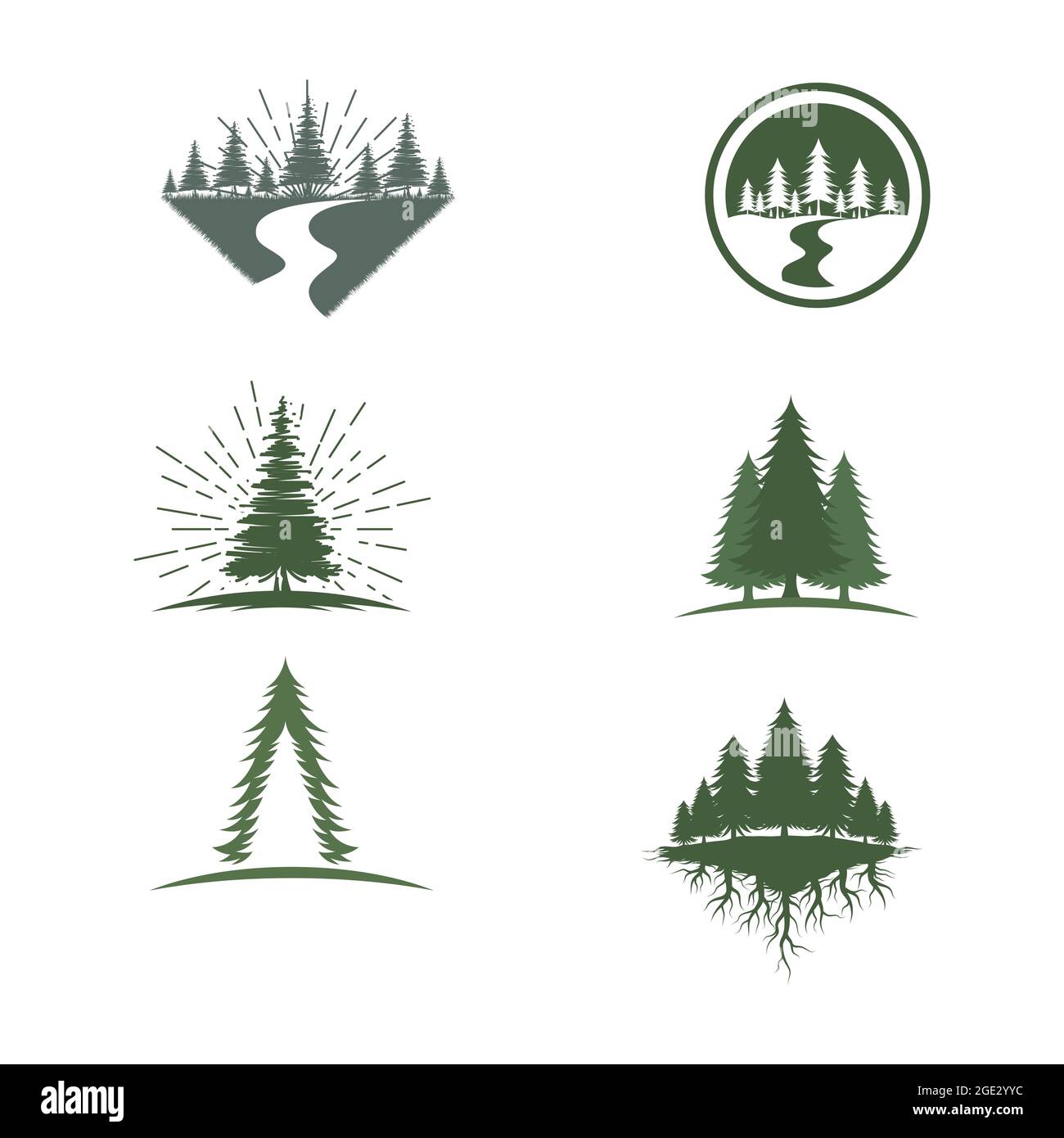 Forest Vector icon design illustration Template Stock Vector Image ...
