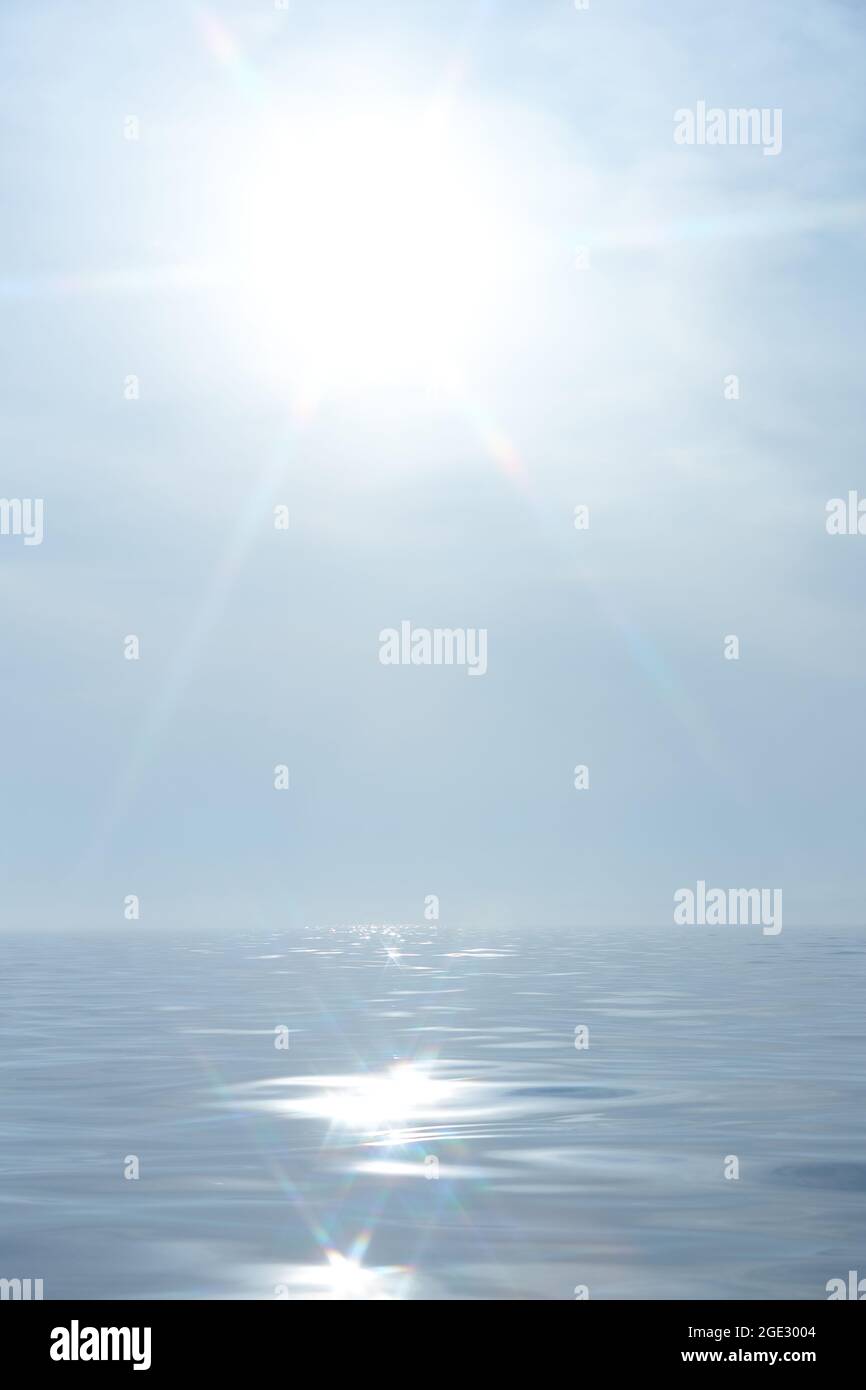 Detail of a sunlight reflecting in glittering sea. sparkler in water ...