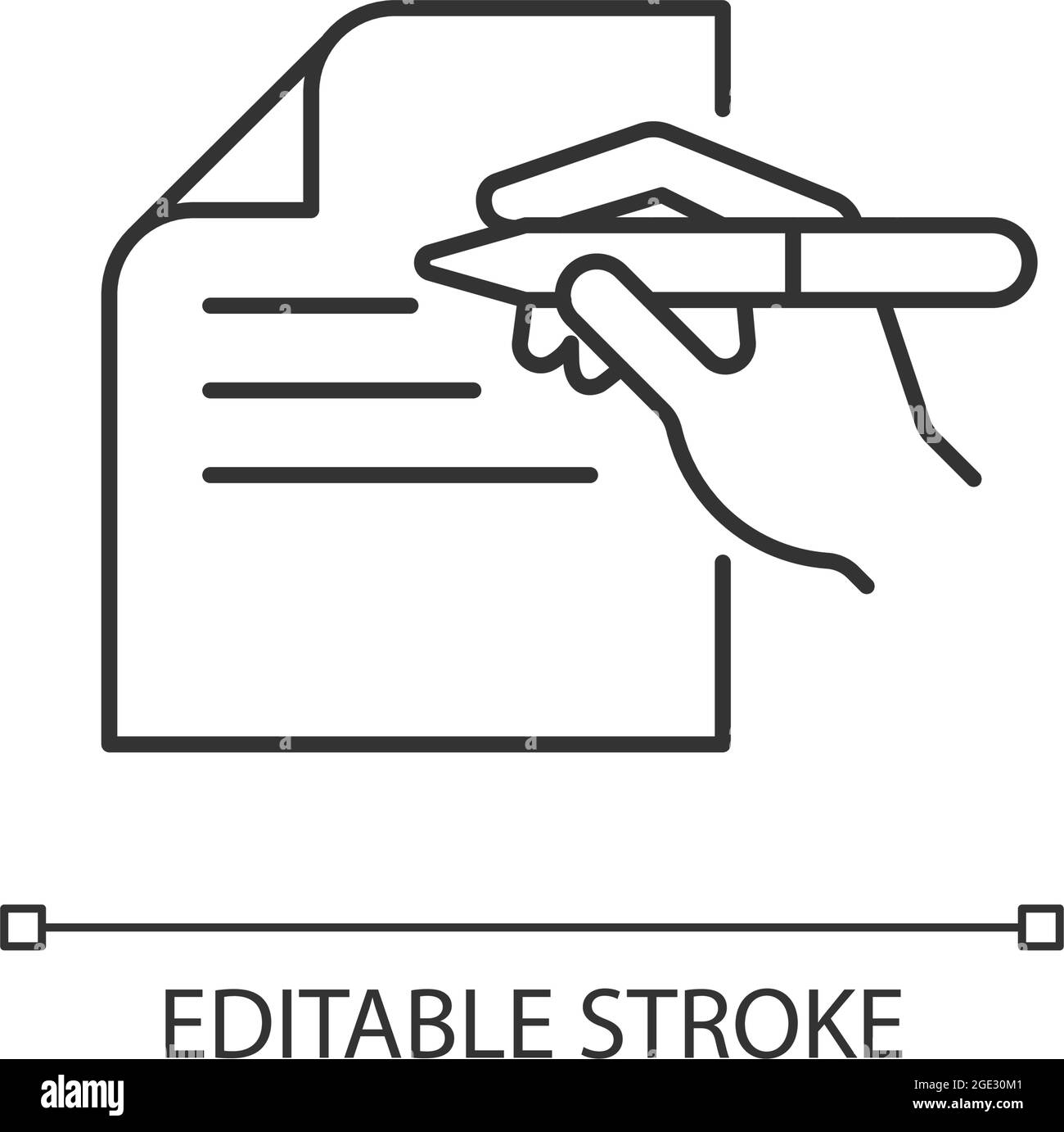 Written communication linear icon Stock Vector Image & Art - Alamy