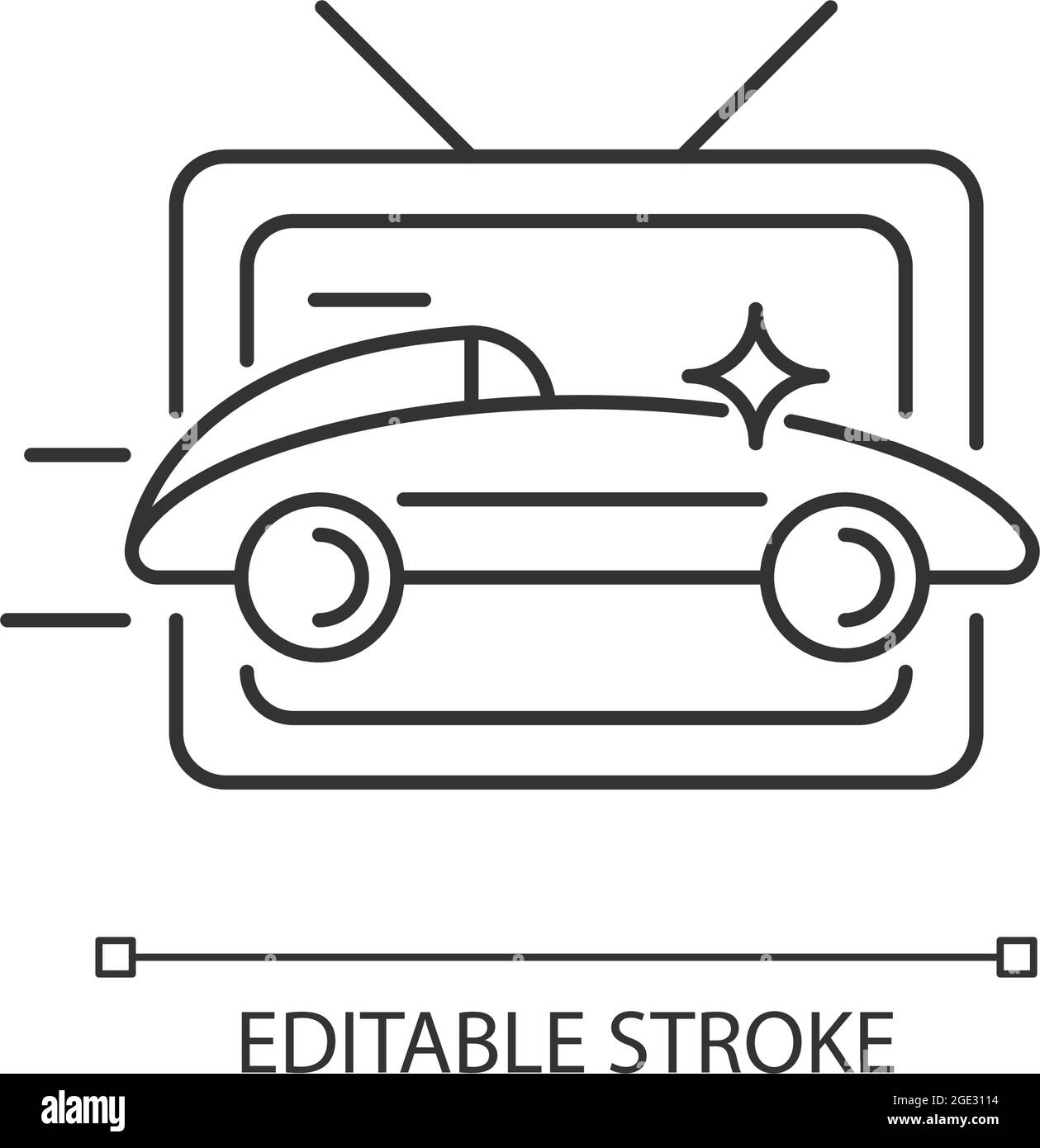 Car racing program linear icon Stock Vector Image & Art - Alamy