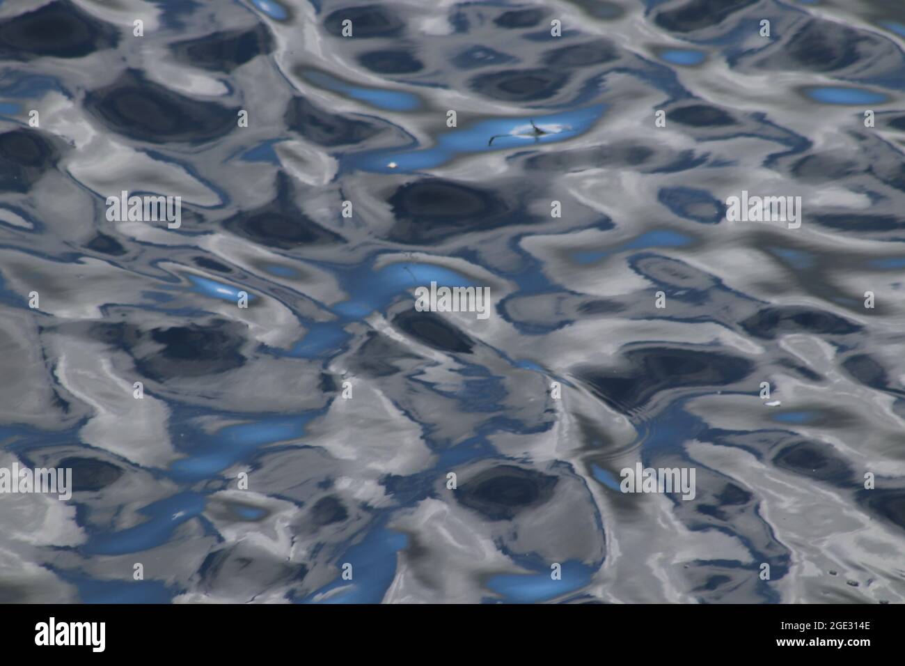 Patterns, reflections and textures in water Stock Photo - Alamy