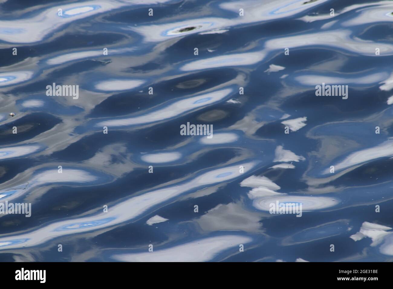 Patterns, reflections and textures in water Stock Photo - Alamy