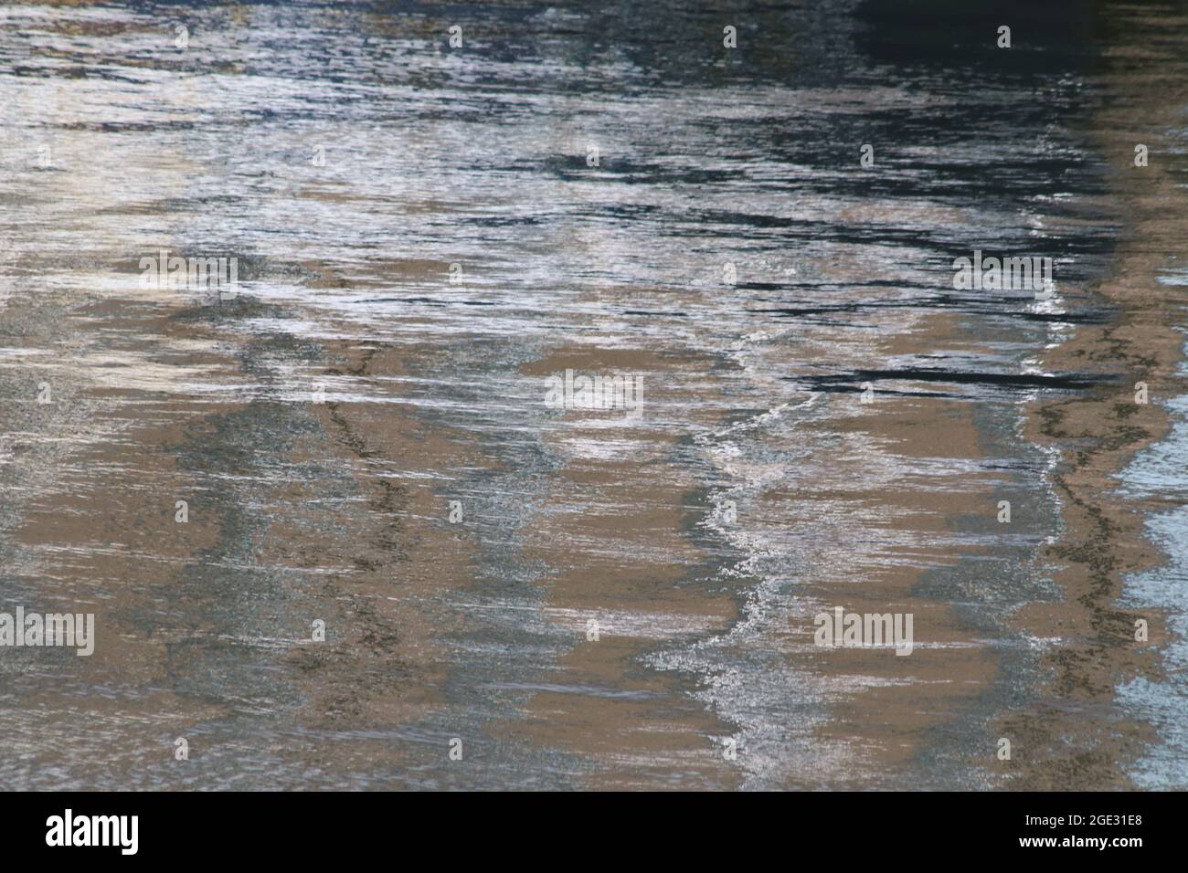 Patterns, reflections and textures in water Stock Photo - Alamy