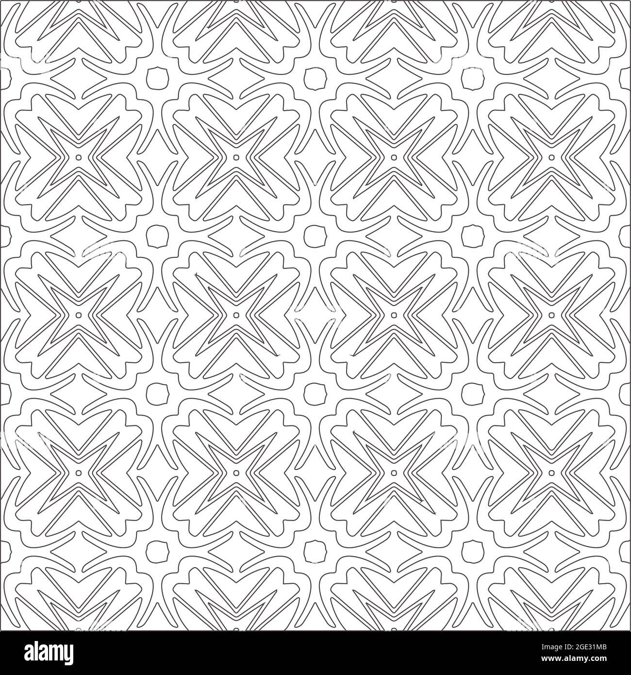 Vector pattern with symmetrical elements . Repeating geometric tiles ...