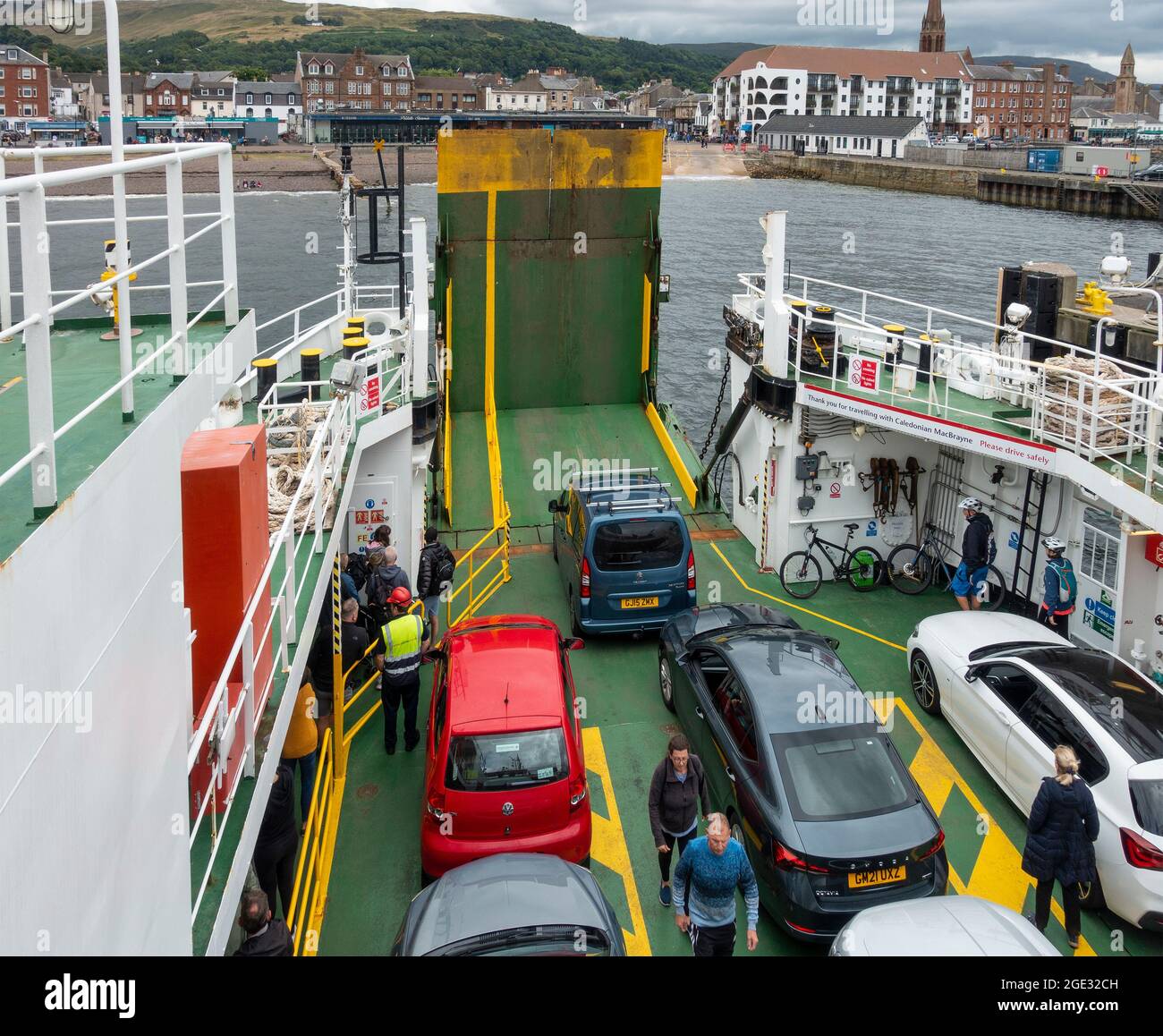 Car ferry lowering its car ramp hi-res stock photography and images - Alamy