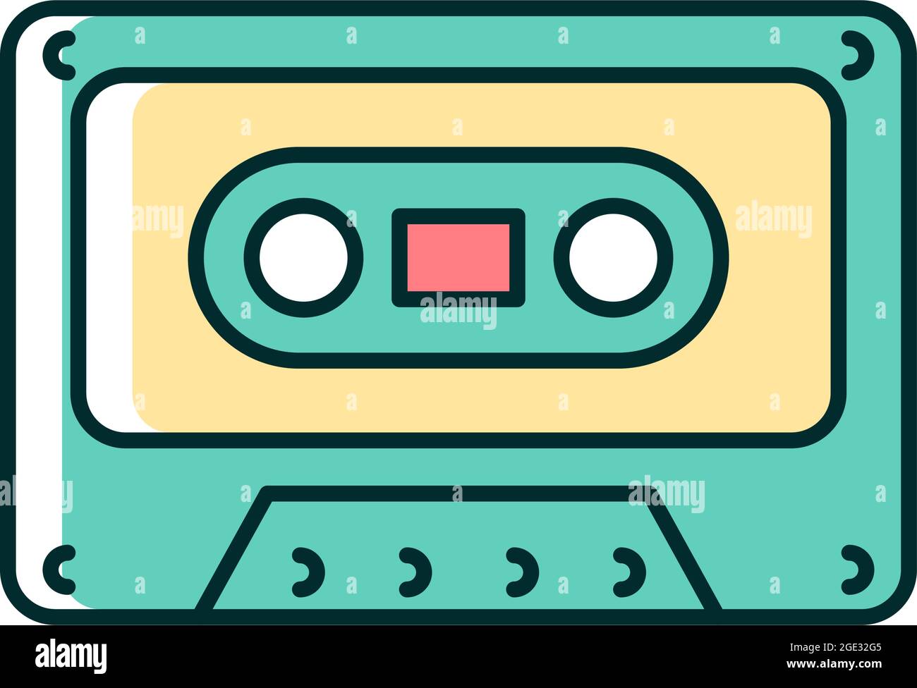 Audio cassette icon linear Stock Vector Images - Alamy