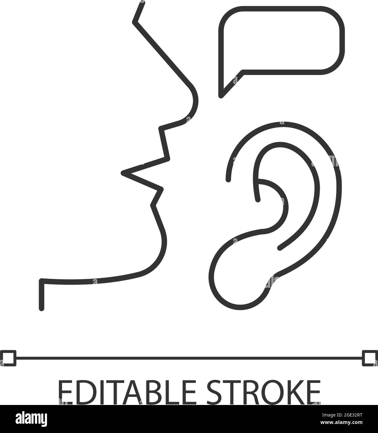 Active listening linear icon Stock Vector Image & Art - Alamy