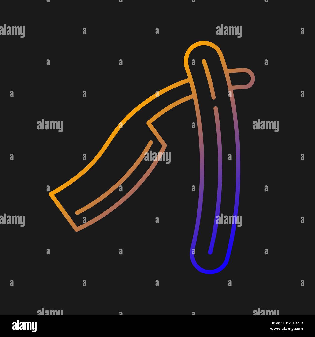 Old fashioned razor gradient vector icon for dark theme Stock Vector ...