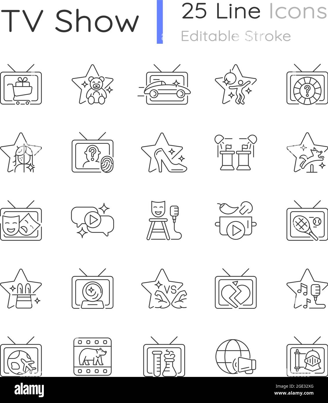 Tv show Stock Vector Images - Alamy