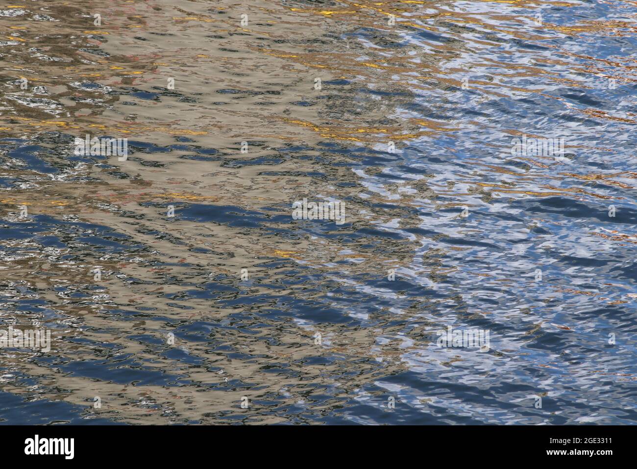 Patterns, textures and reflections in ripples of water Stock Photo - Alamy