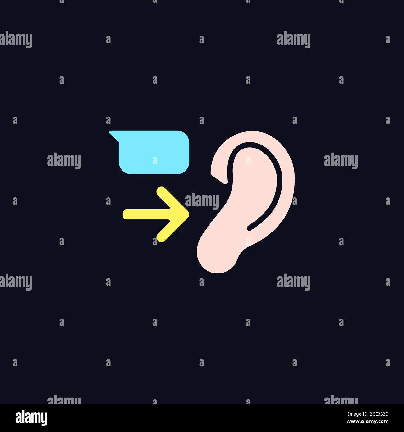 Message receiver RGB color icon for dark theme Stock Vector Image & Art ...