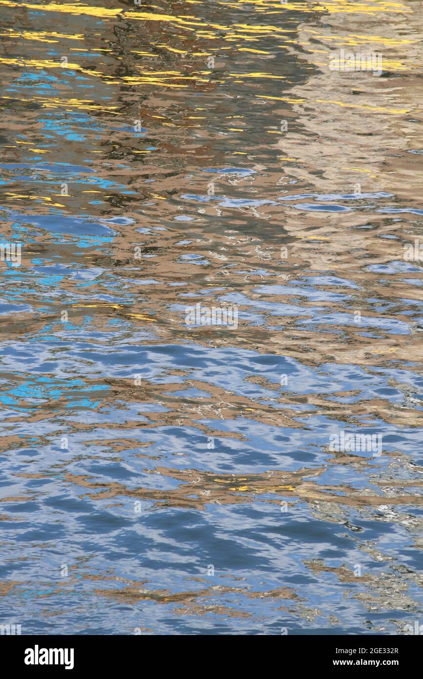 Patterns, textures and reflections in ripples of water Stock Photo - Alamy