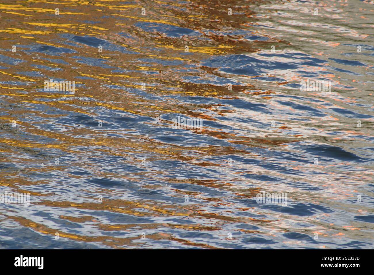 Patterns, textures and reflections in ripples of water Stock Photo - Alamy