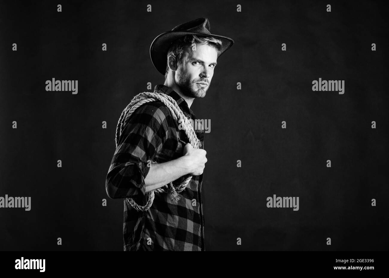 Lasso tool of American cowboy. Lasso is used in rodeos as part of ...