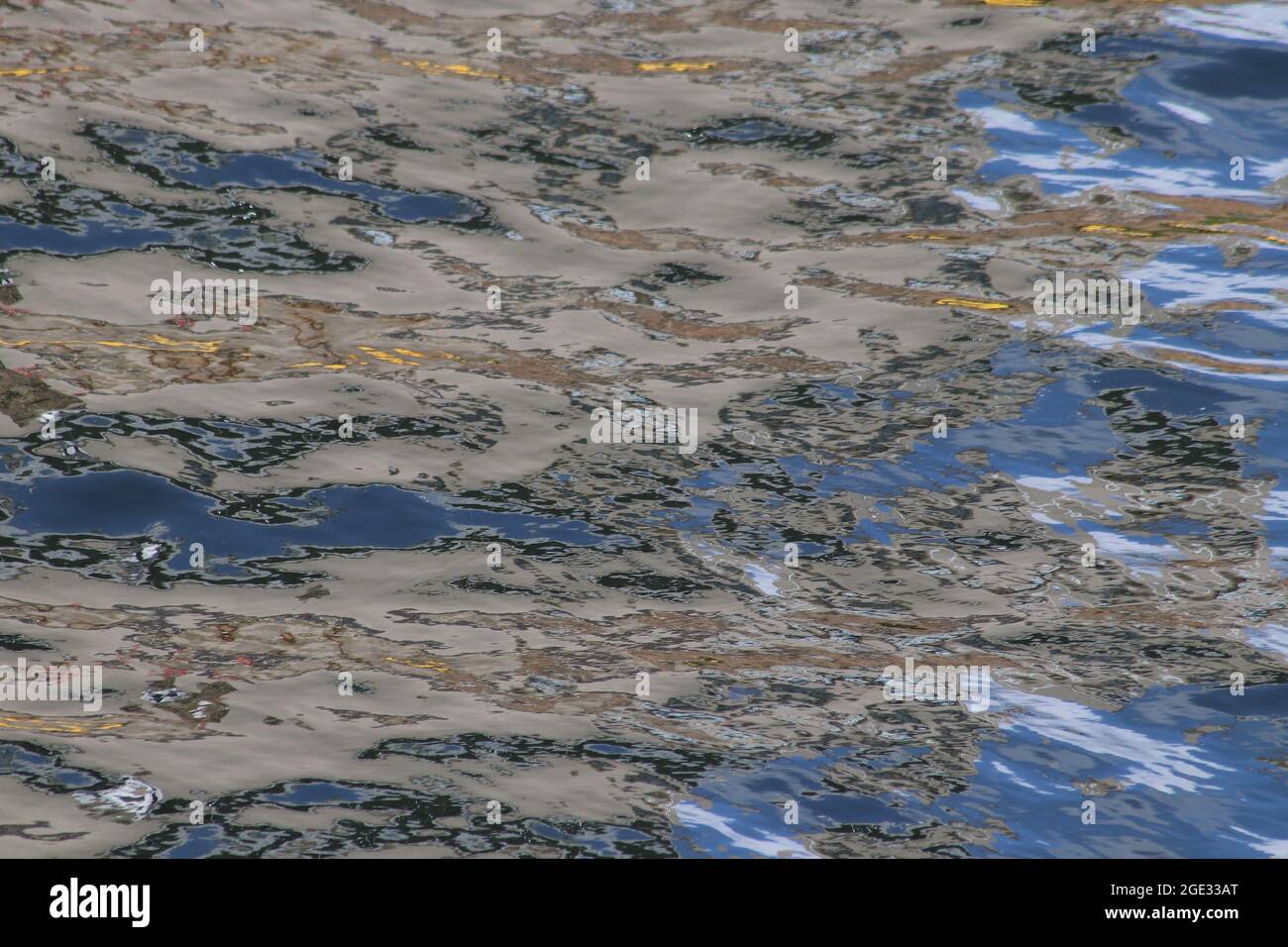 Patterns, textures and reflections in ripples of water Stock Photo - Alamy
