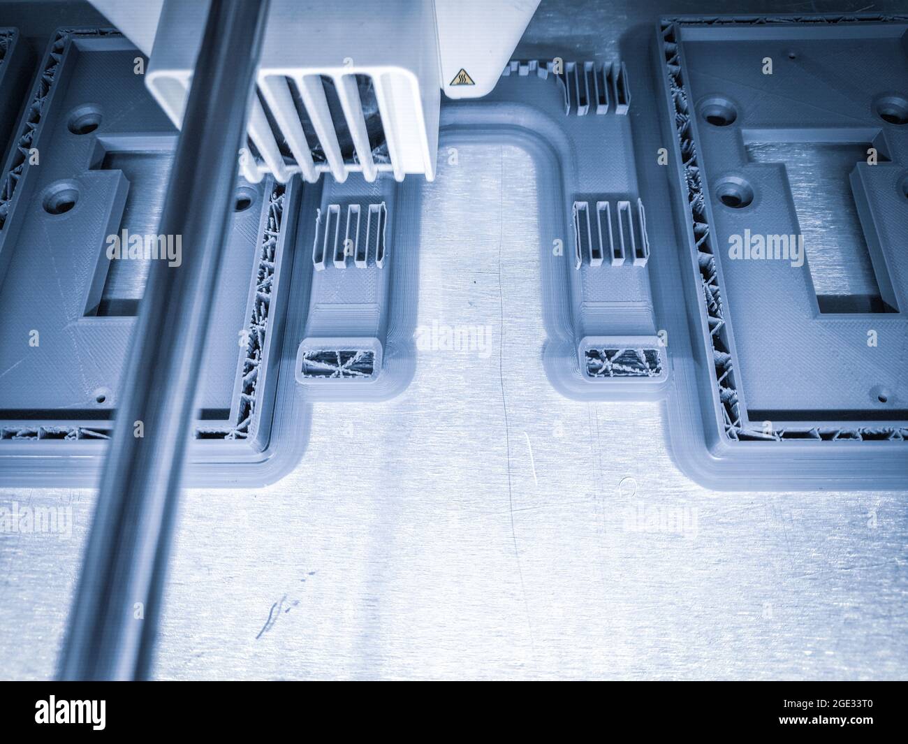 3D printer, printing with plastic wire filament in additive ...