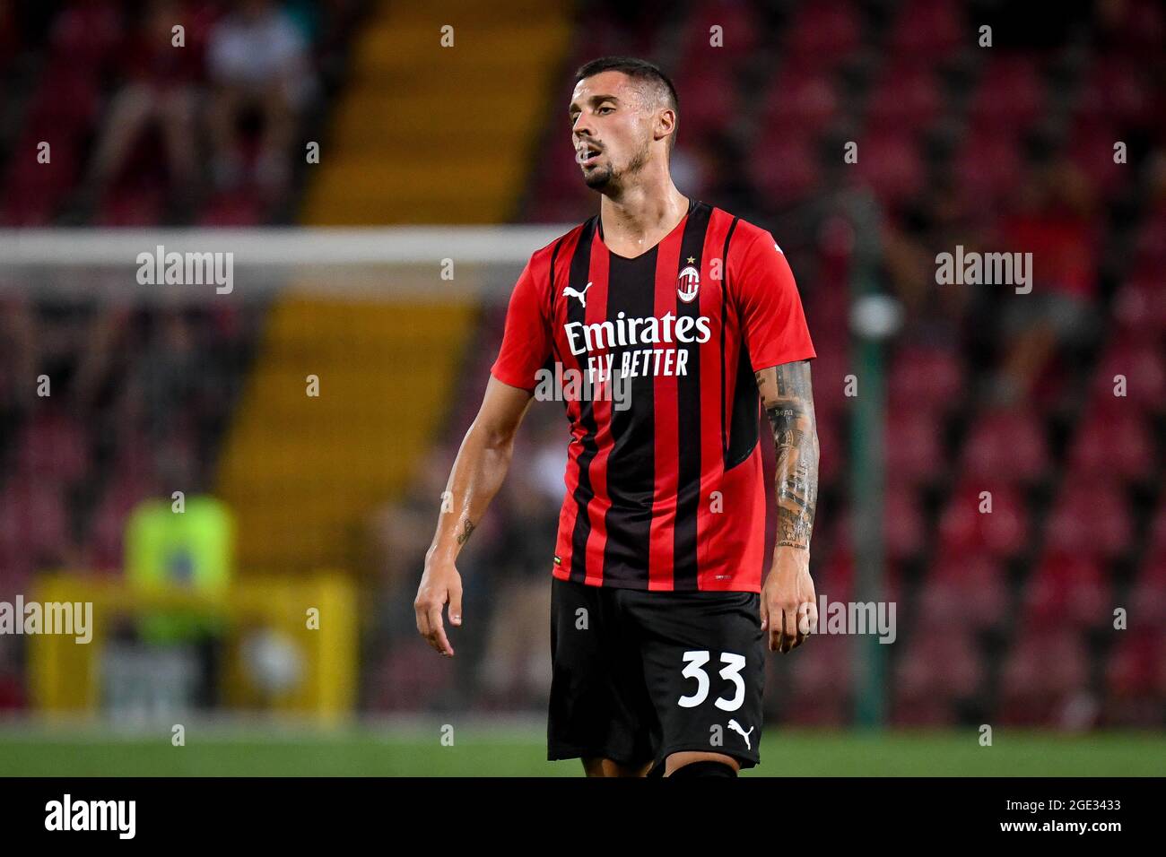 Trieste, Italy. 14th Aug, 2021. Disappointment of Rade Krunic (Milan ...