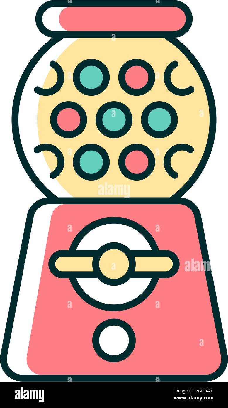 Gumball machine RGB color icon Stock Vector Image & Art - Alamy