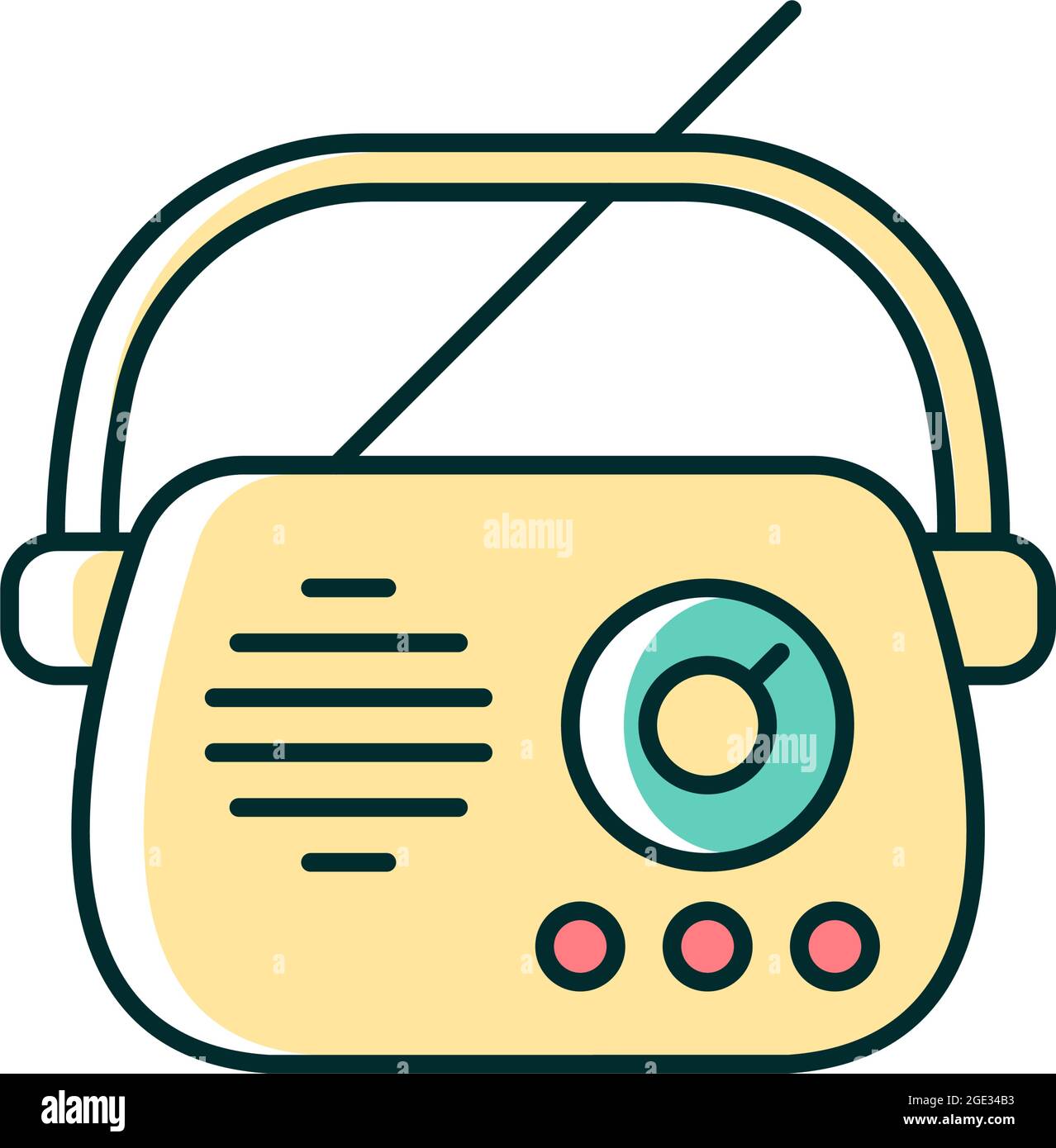 Antique radio RGB color icon Stock Vector Image & Art - Alamy