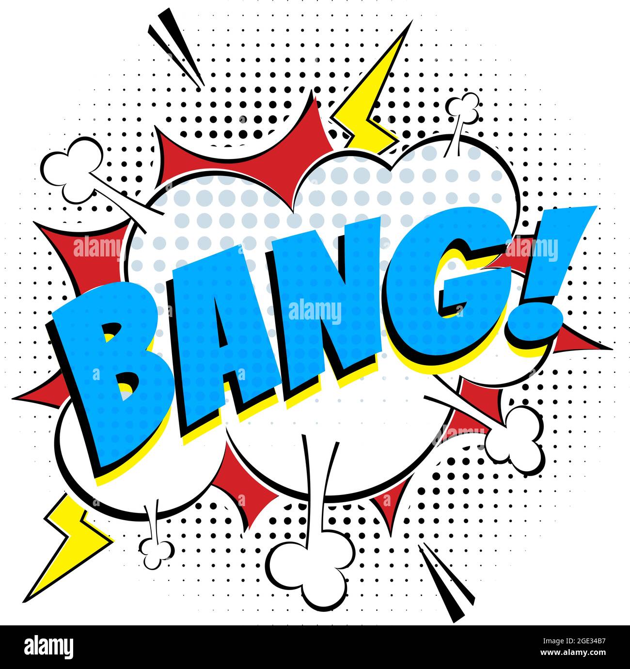 Comic lettering speech bubble for emotion with text BANG comic style ...