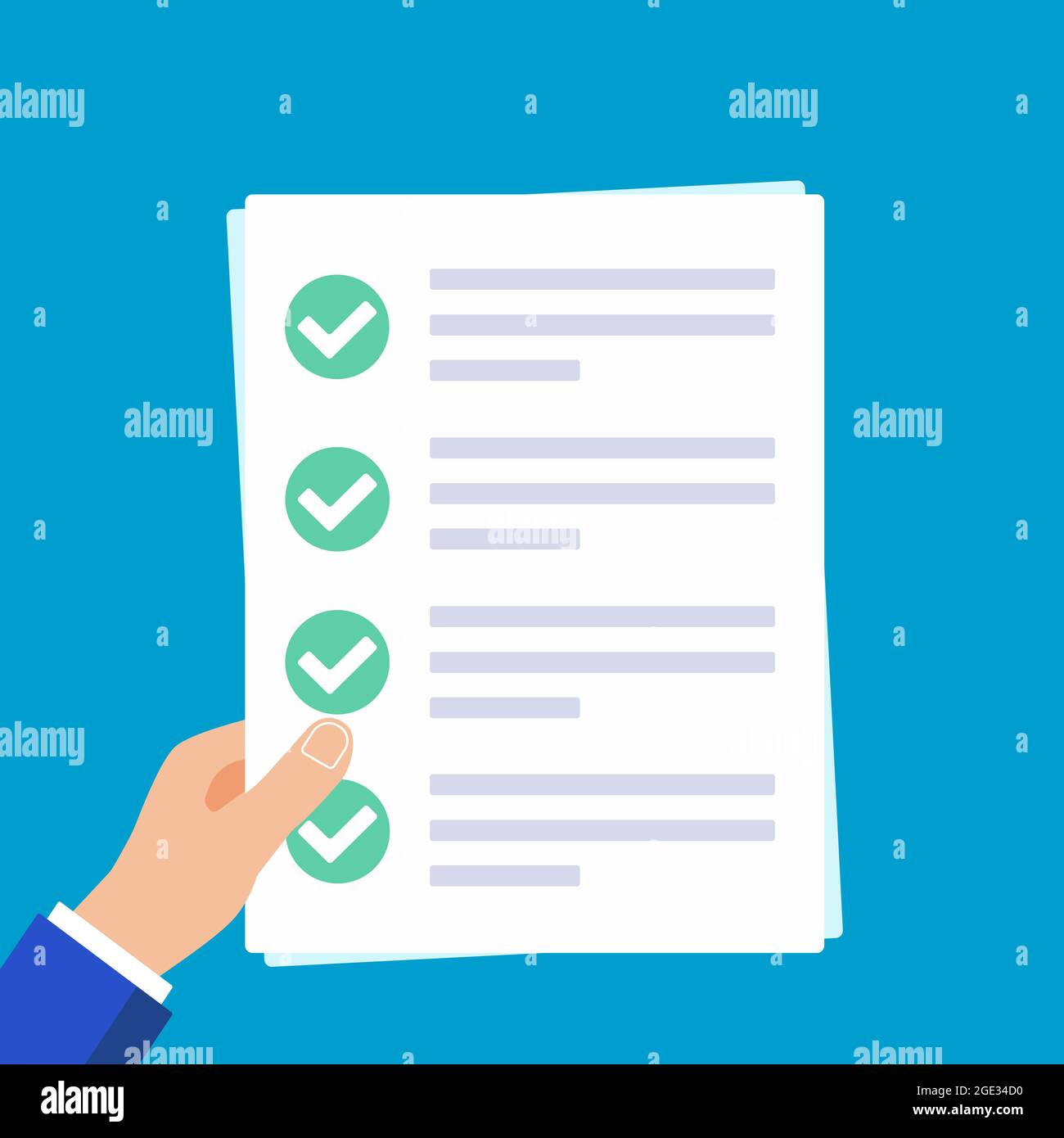 Hands holding papers with claim form on it, paper sheets Stock Vector ...