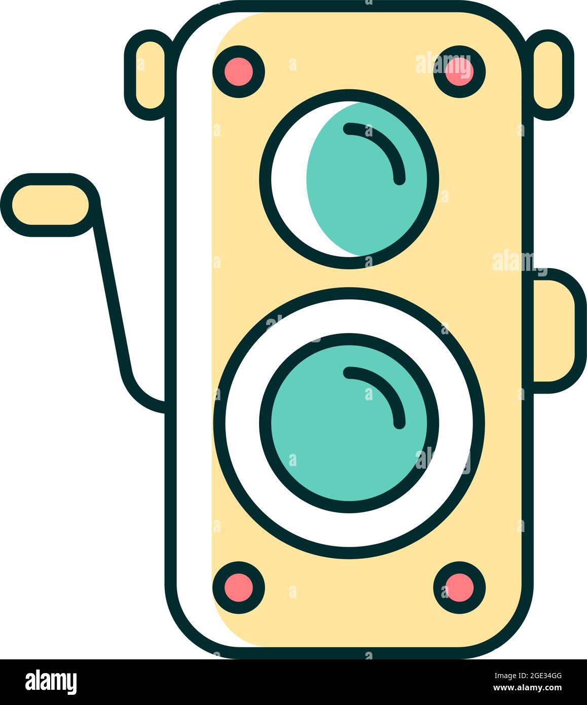 Old photo camera RGB color icon Stock Vector Image & Art - Alamy