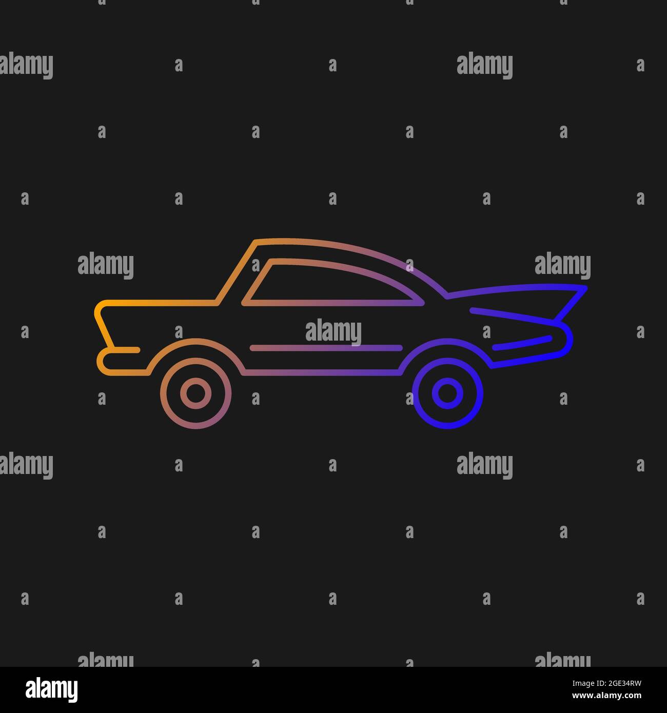 Classic car gradient vector icon for dark theme Stock Vector Image ...