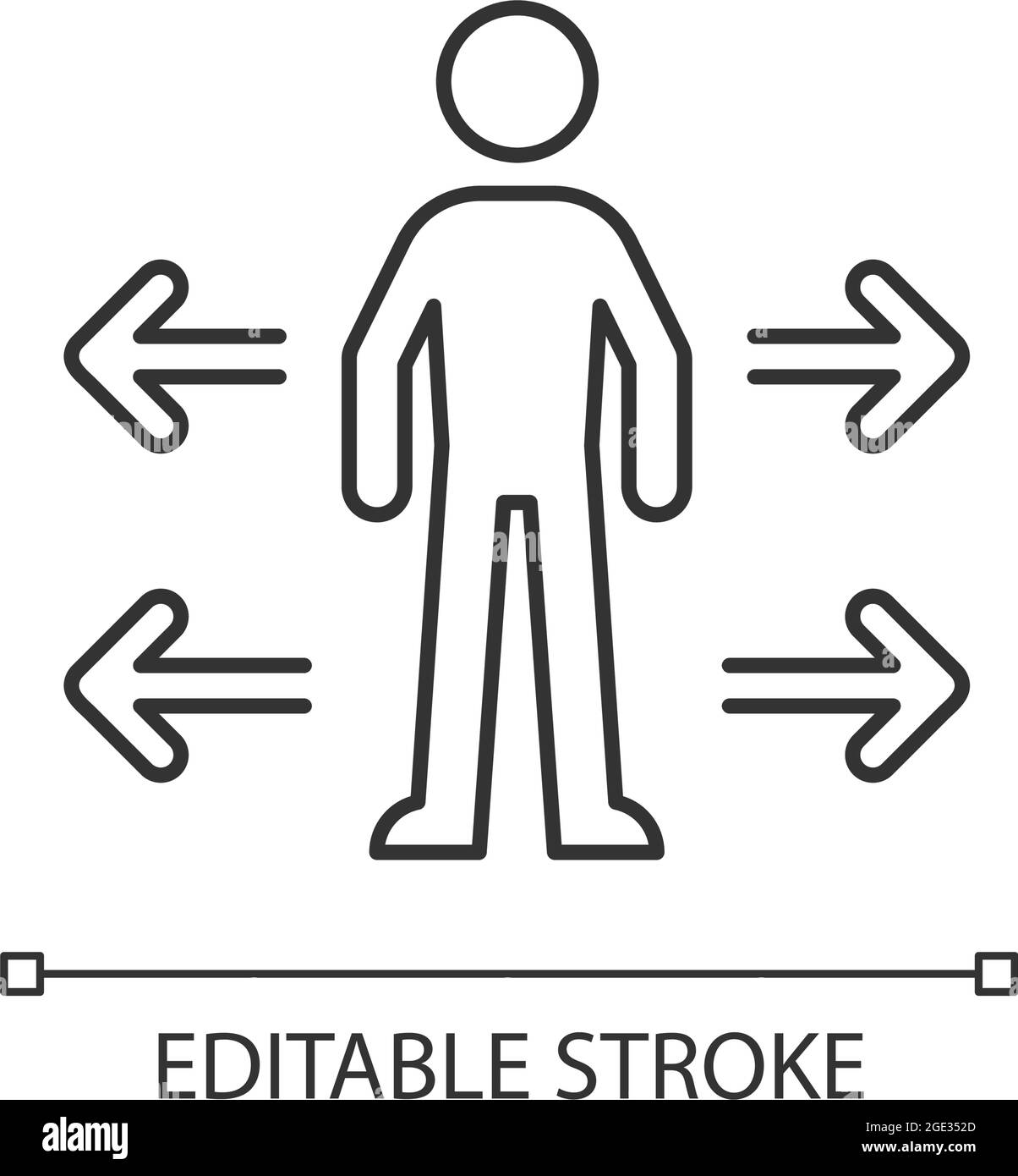 Personal space linear icon Stock Vector Image & Art - Alamy