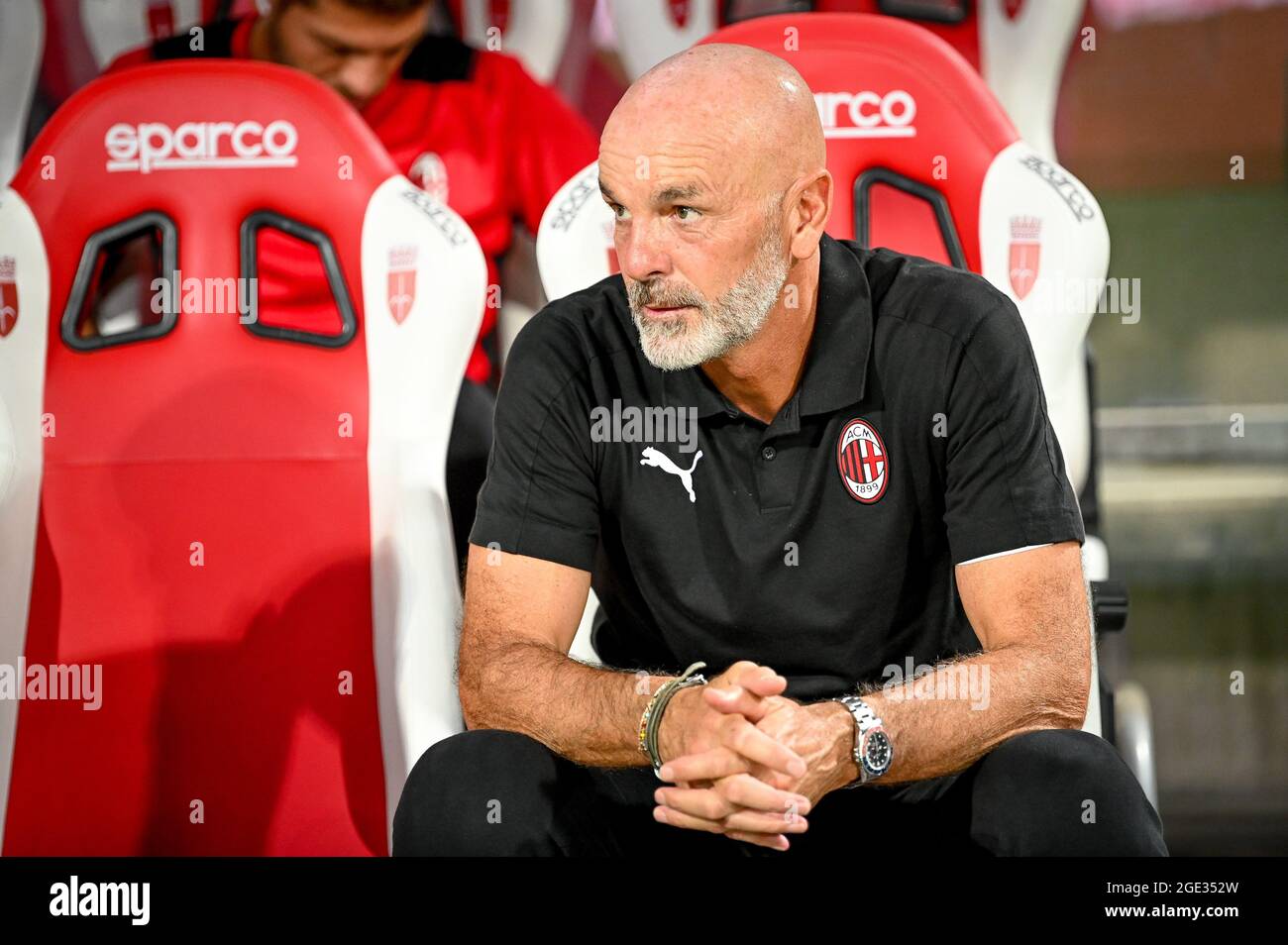 Trieste, Italy. 14th Aug, 2021. Stafano Pioli (Head Coach AC Milan) on ...