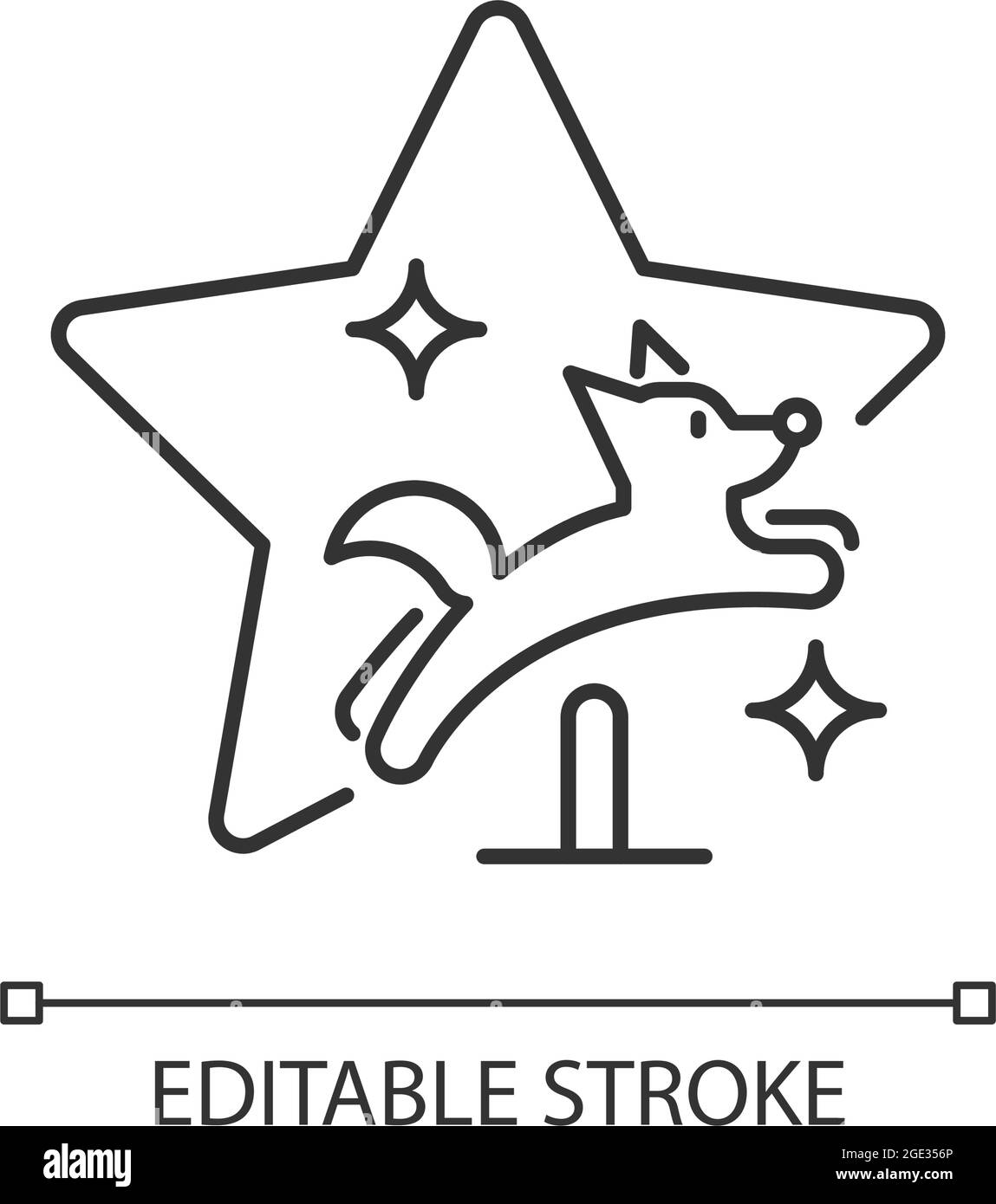 Pet training show linear icon Stock Vector Image & Art - Alamy