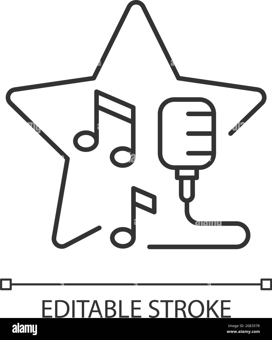 Open microphone shows linear icon Stock Vector Image & Art - Alamy