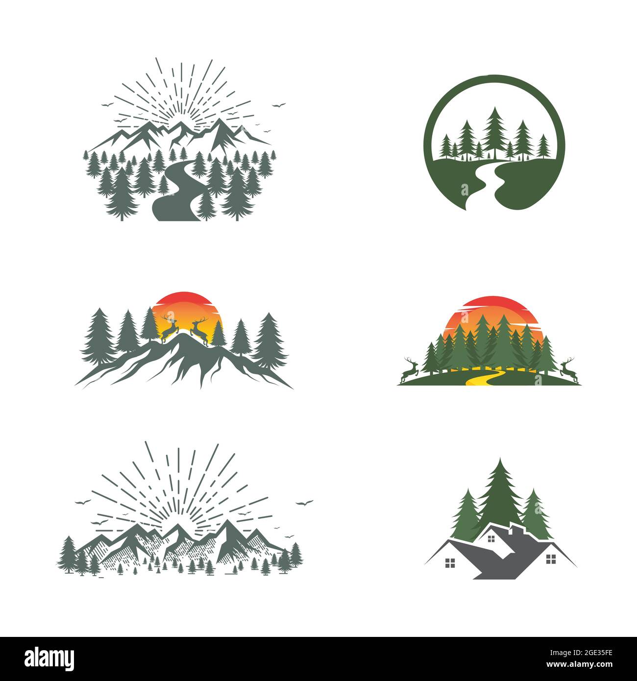 Forest Vector icon design illustration Template Stock Vector Image ...