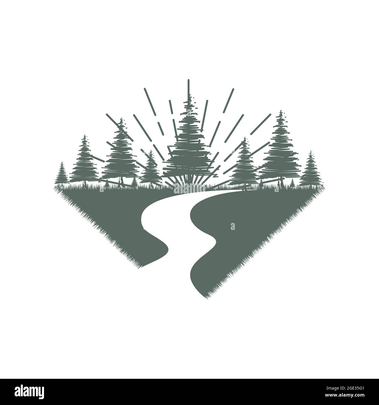Forest Vector icon design illustration Template Stock Vector Image ...