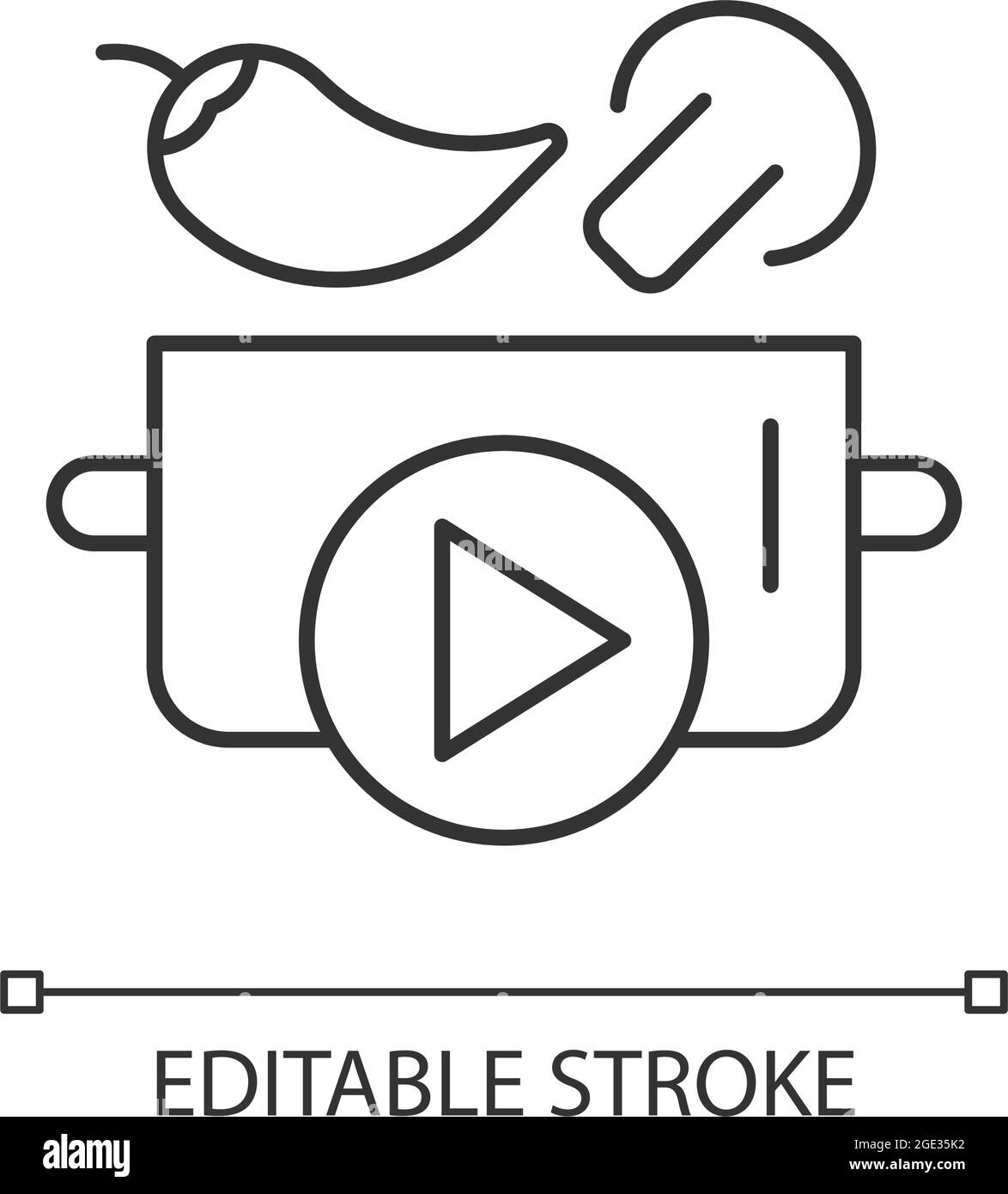Cookery show linear icon Stock Vector Image & Art - Alamy