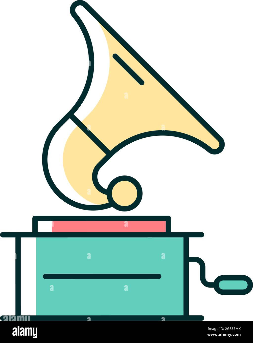 Gramophone RGB color icon Stock Vector Image & Art - Alamy