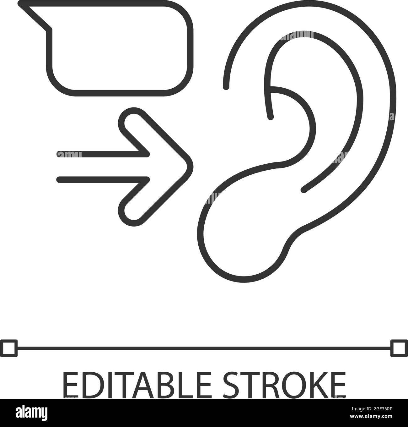 Message receiver linear icon Stock Vector Image & Art - Alamy