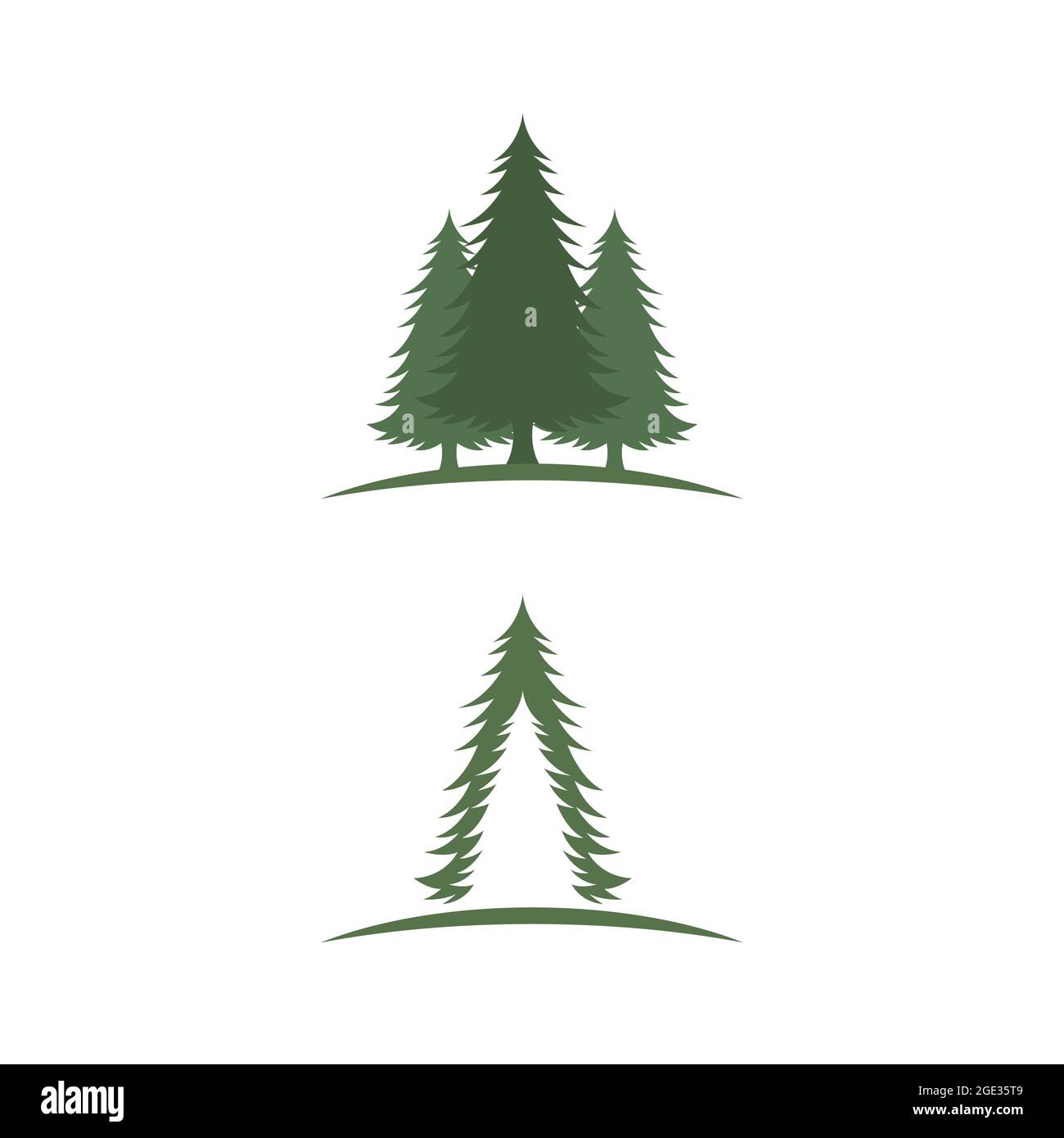 Cedar tree vector icon illustration design template Stock Vector Image ...