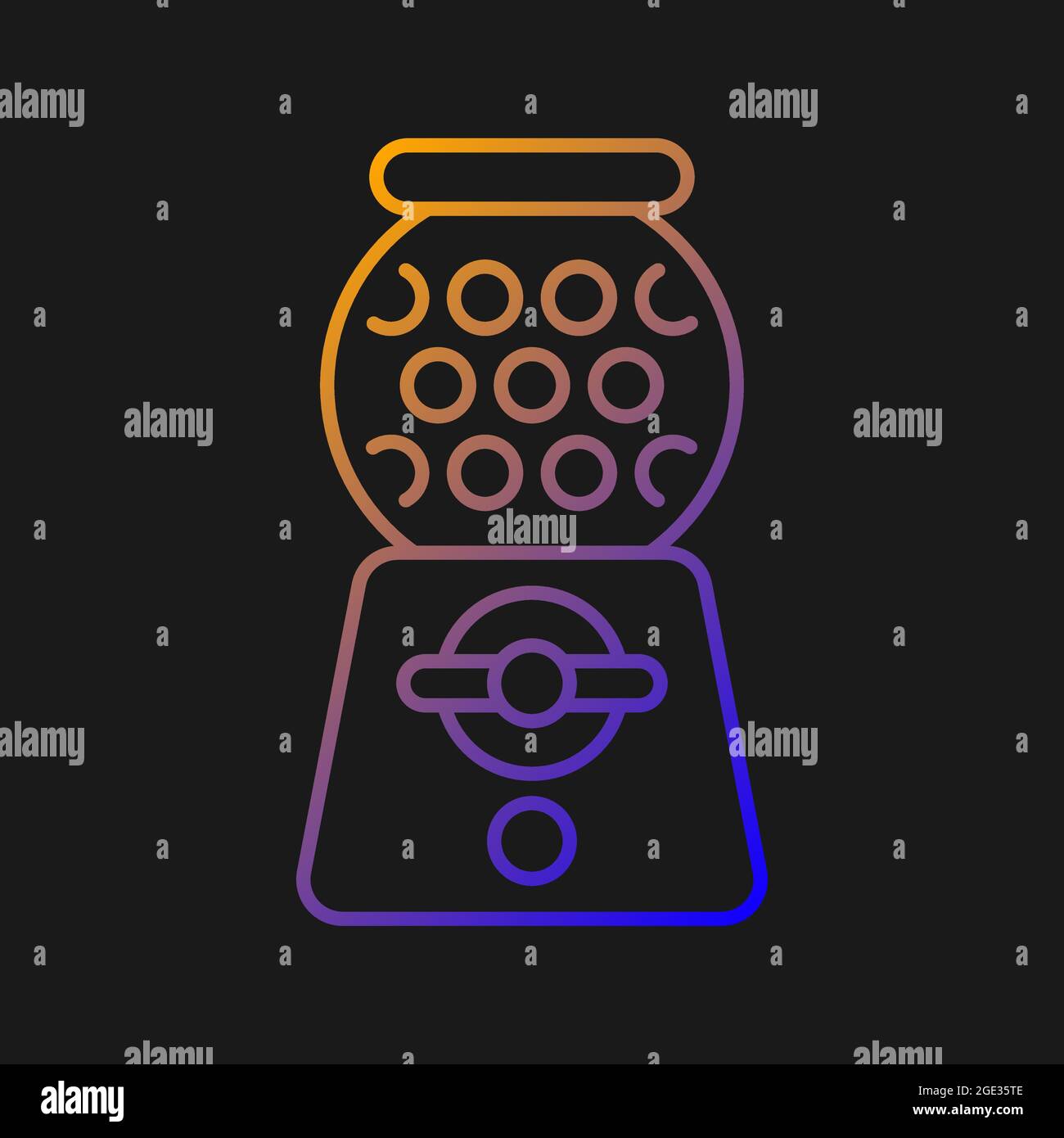 Gumball machine gradient vector icon for dark theme Stock Vector Image ...