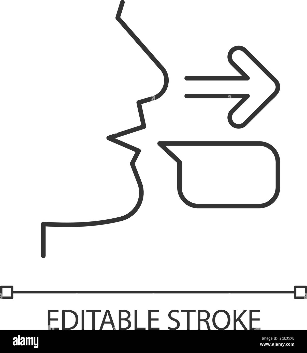 Message sender linear icon Stock Vector Image & Art - Alamy