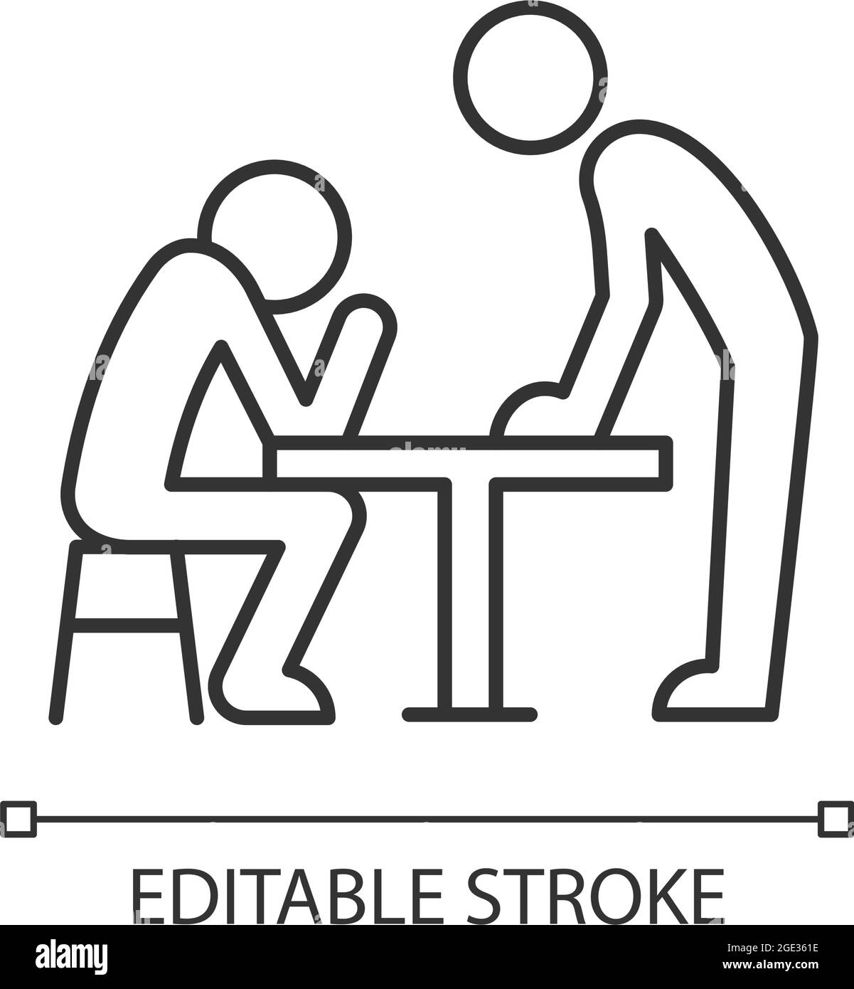 Body language linear icon Stock Vector Image & Art - Alamy