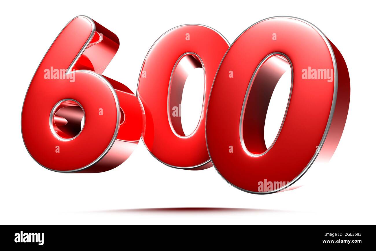 3d number 600 hi-res stock photography and images - Alamy