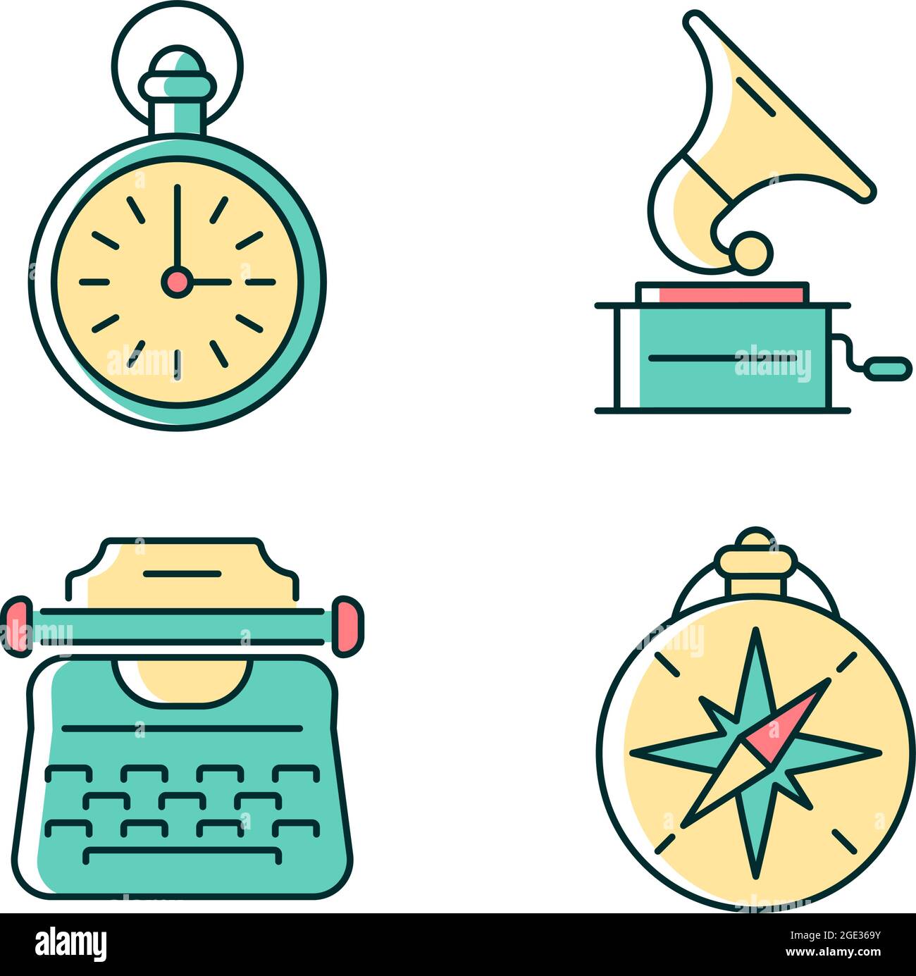 Old fashioned icons hi-res stock photography and images - Alamy