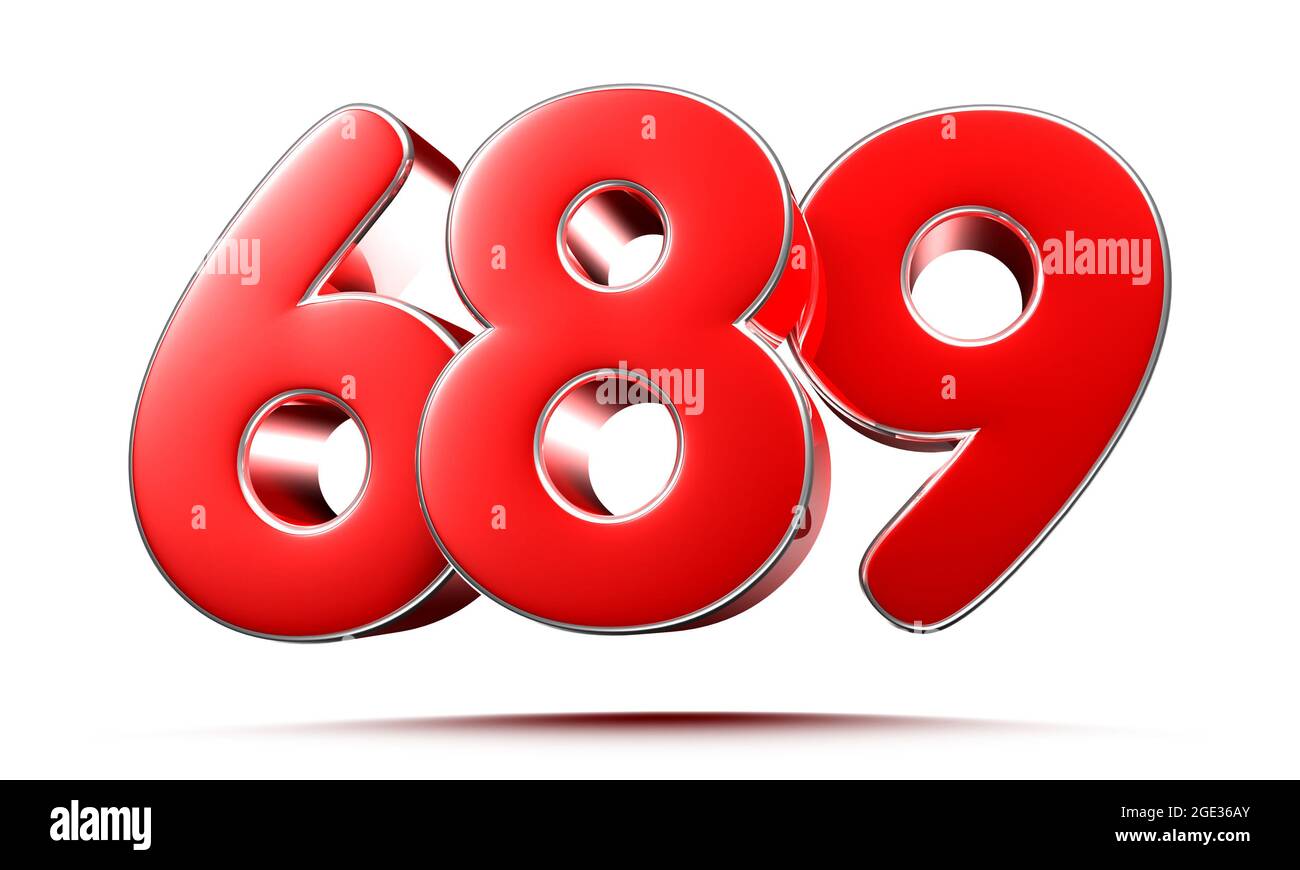 3d number 689 hi-res stock photography and images - Alamy