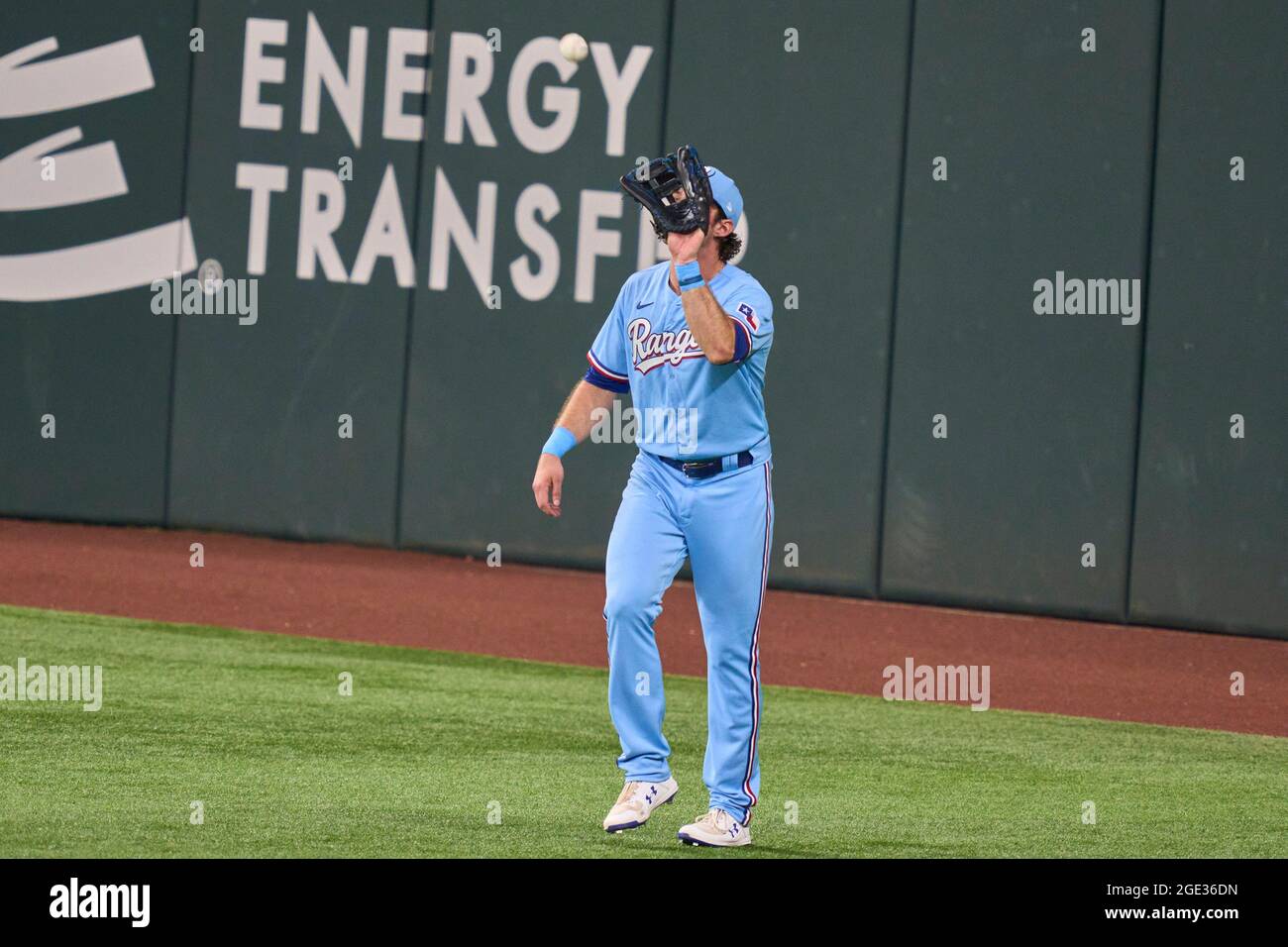 August 15 2021: Texas center fielder DJ Peters (38) makes a play during ...