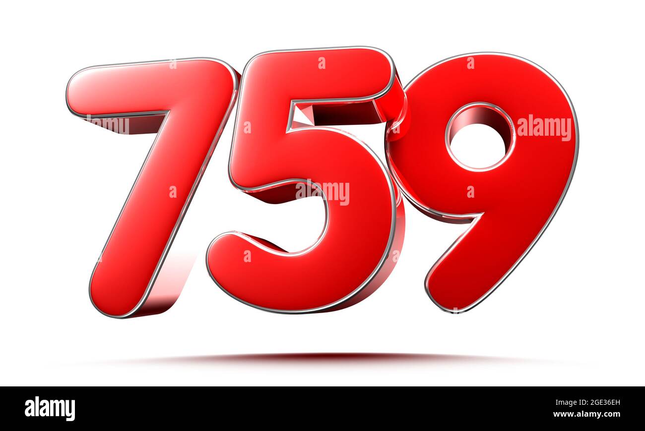 3d number 759 hi-res stock photography and images - Alamy