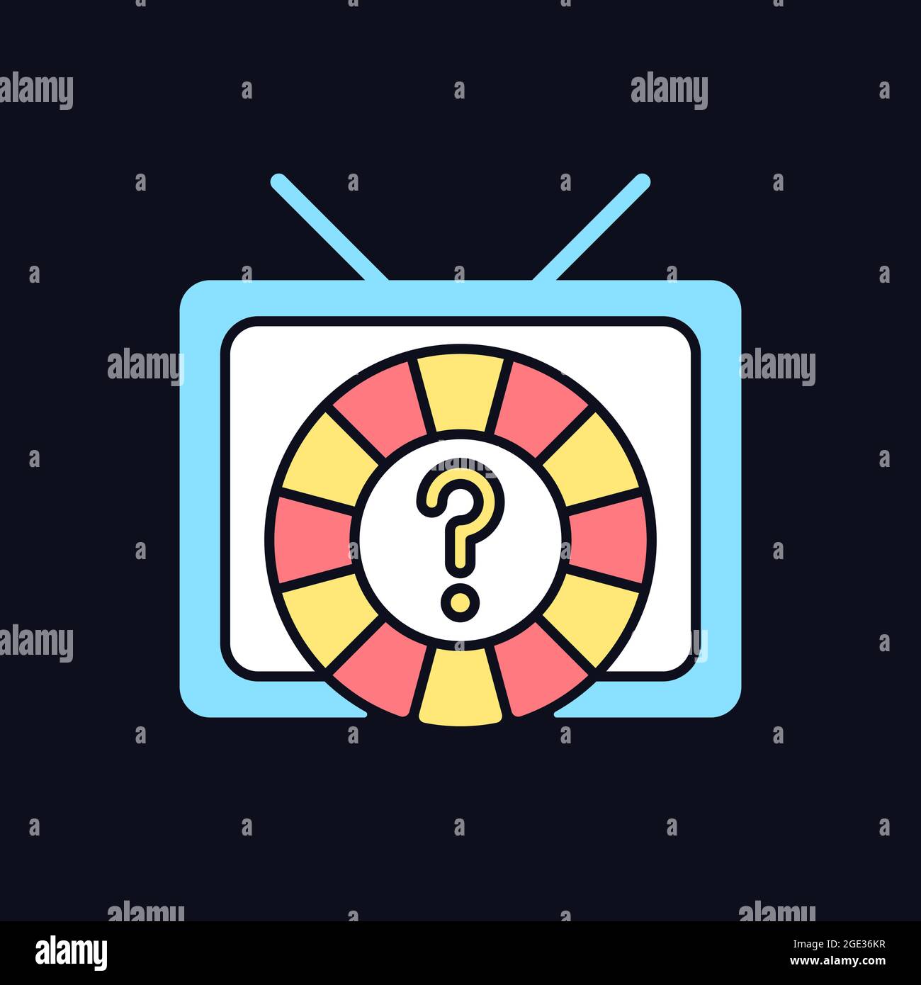 Game show RGB color icon for dark theme Stock Vector Image & Art - Alamy
