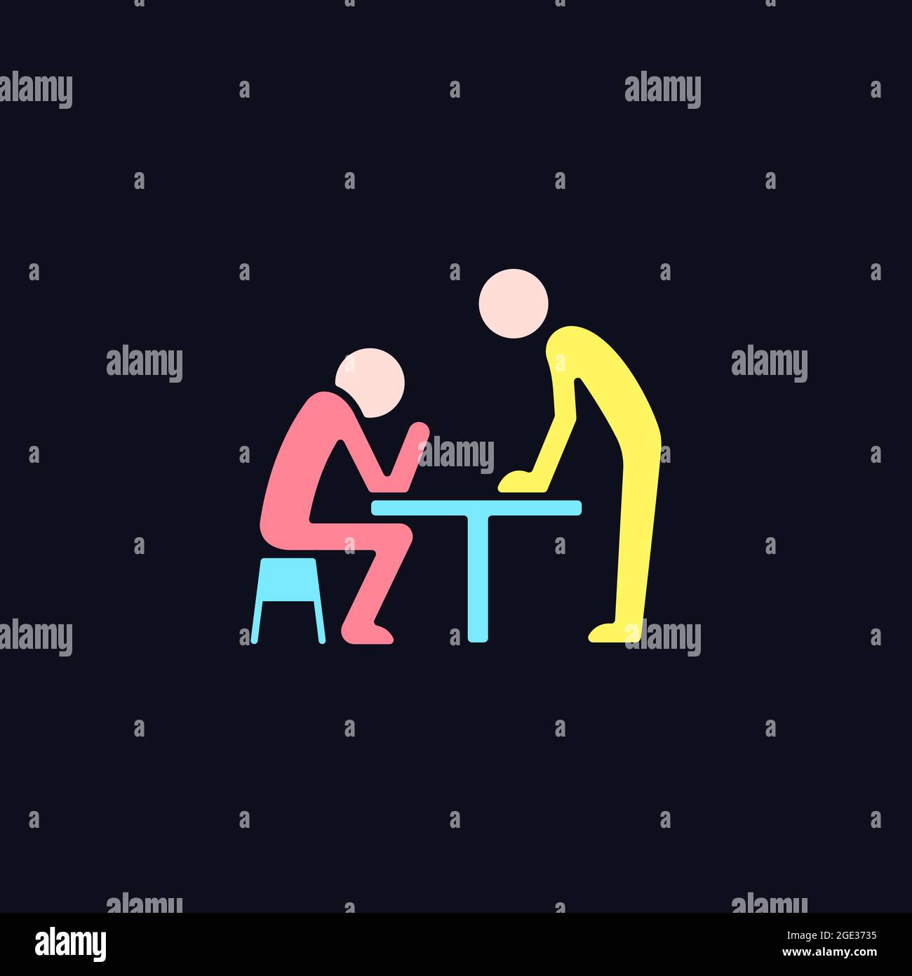 Body language RGB color icon for dark theme Stock Vector Image & Art ...